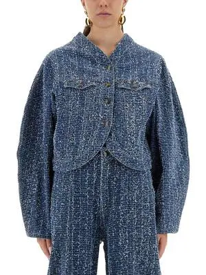 ROTATE BY BIRGER CHRISTENSEN Round Sleeve Jacket - Blue