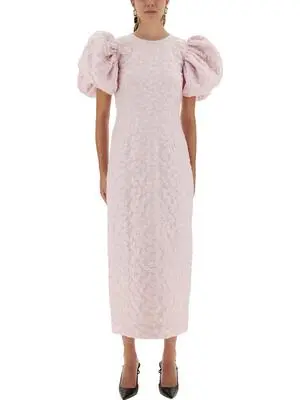 Remain Birger Christensen Jacquard Midi Dress - Powder