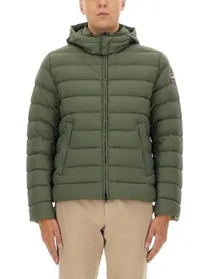 COLMAR Down Jacket With Detachable Hood - Green