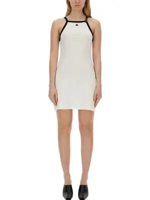 COURREGES Dress With Logo - White