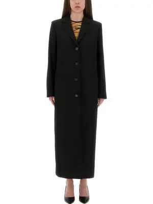 Moschino Long Tailored Coat - Black