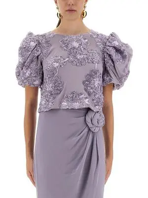 ROTATE BY BIRGER CHRISTENSEN 3d Mesh Top - Lilac