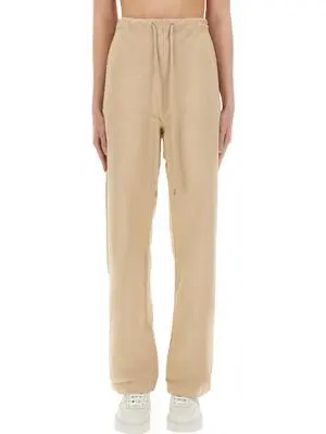 Moschino Relaxed Fit Cotton Pants - Beige