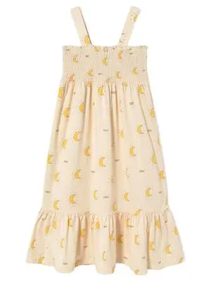 TINYCOTTONS Printed Organic Cotton Dress - Beige