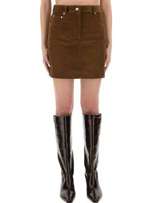 Moschino Corduroy Mini Skirt - Brown
