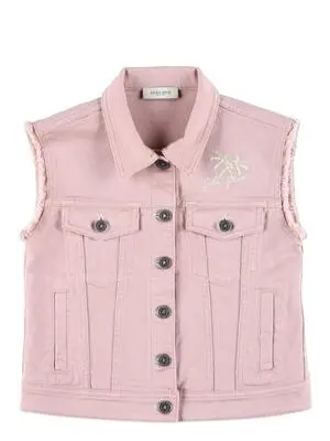 GOLDEN GOOSE Sleeveless Denim Vest - Pink
