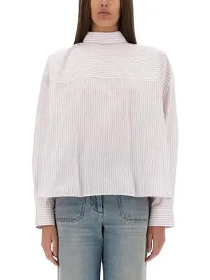 Victoria Beckham Blouse With Knotted Collar - Pink