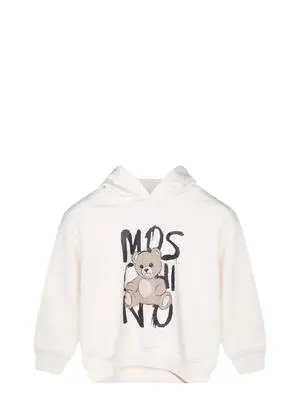 Moschino Logo Hoodie - Beige