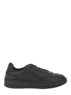 Hugo Low Top Sneaker With Zigzag Detail - Black