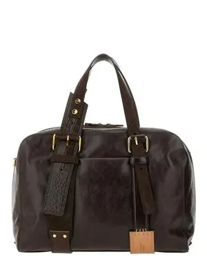 Moschino Leather Duffle Bag - Brown
