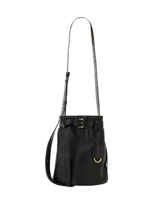 Moschino Tie Detailed Bucket Bag - Black