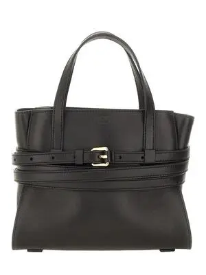 Moschino Small Tie Me Top Handle Bag - Black