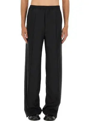 Moschino Wool Canvas Trousers - Black