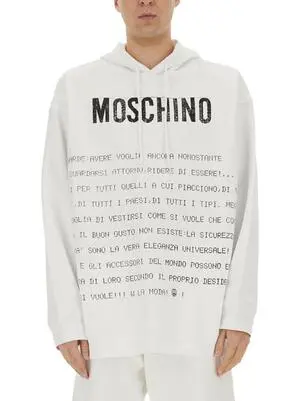 Moschino Archive Message Hoodie - White