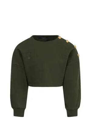 Balmain Cotton Sweatshirt - Green