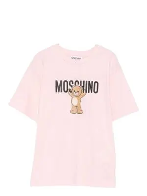 Moschino T-shirt With Teddy Bear Logo - Pink