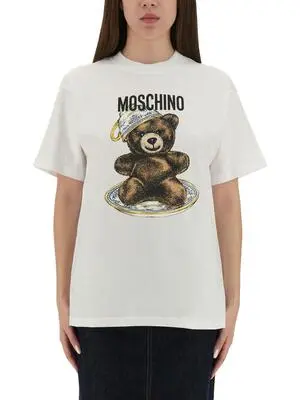 Moschino T-shirt With Teddy Print - White