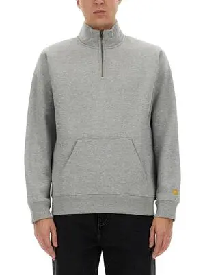 Carhartt Work In Progress Half Zip Sweatshirt - Grey