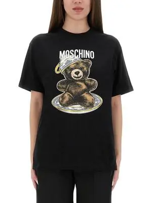 Moschino T-shirt With Teddy Print - Black