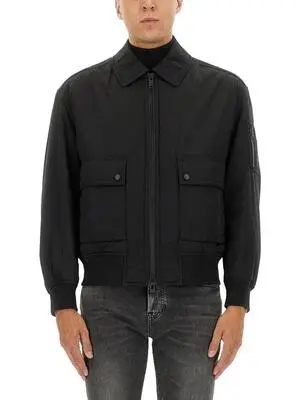 BOSS Bomber Jacket With Removable Lining - Black