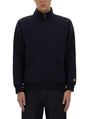 Carhartt Work In Progress Half Zip Sweatshirt - Blue