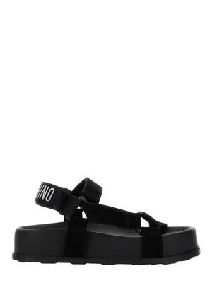 Moschino Logo Sandal - Black