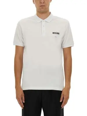 Moschino Cotton Pique Polo - White