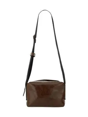 UMA WANG Leather Shoulder Bag Brown