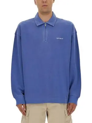 Carhartt Work In Progress Jersey Piquescript - Azure
