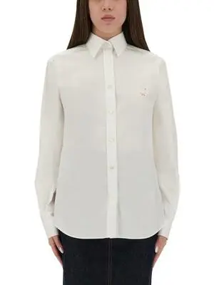 Moschino Shirt With Goose Embroidery - White