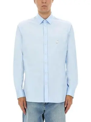 Moschino Cotton Poplin Shirt - Baby Blue