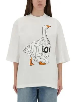 Moschino Goose Jersey T-shirt - White