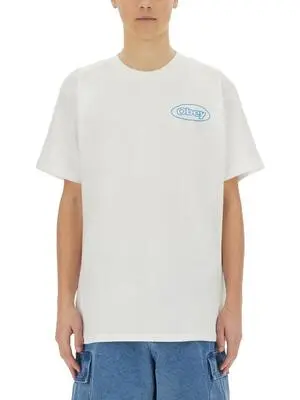 Obey Reaction' T Shirt - White