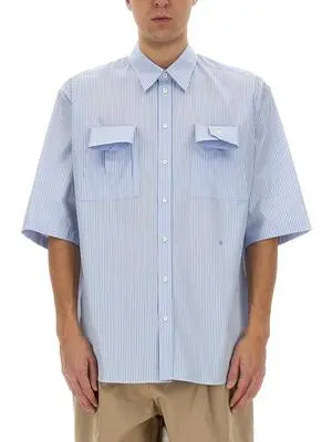 Moschino Cuff 'details' Shirt - Baby Blue