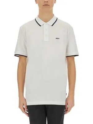 BOSS Cotton Polo - White