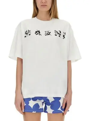 Marni Cotton T-shirt With Logo - White