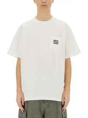 Obey Eyes' T Shirt With Pocket - White