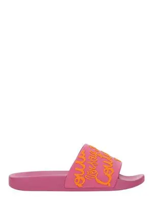 Versace Slide Sandal With Logo - Pink