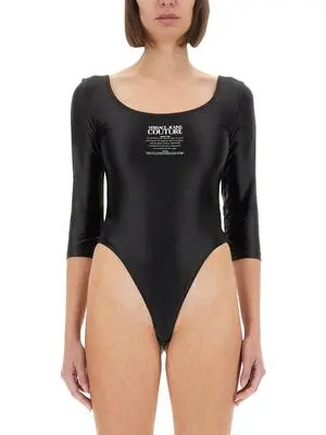 Versace Logo Bodysuit - Black