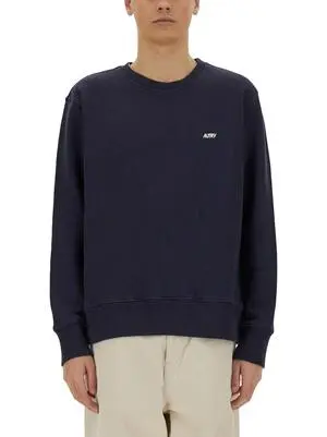 AUTRY Regular Fit Sweatshirt With Embroidered Logo - Blue