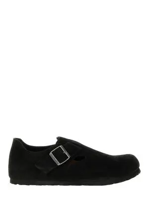 BIRKENSTOCK Suede 'london' Sabot - Black