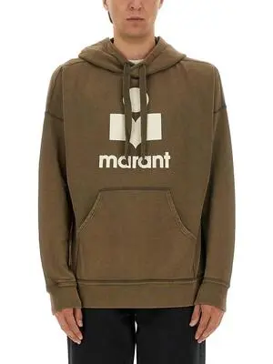 MARANT Miley Sweatshirt With Logo - Brown