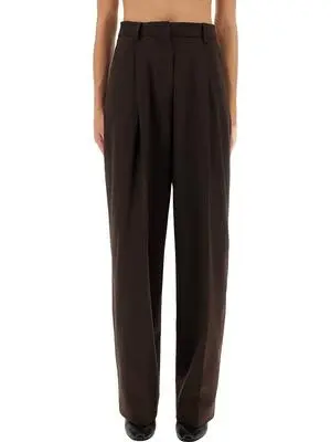 THELATEST Straight Leg Trousers - Brown