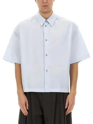 Studio Nicholson Short Sleeve Boxy Shirt - Azure