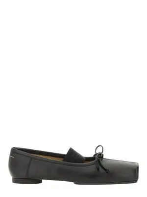 MAISON MARGIELA Leather Ballerinas - Black