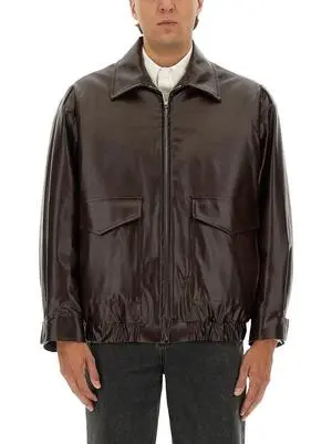 MAISON MARGIELA Leather Jacket - Brown