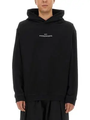 MAISON MARGIELA Logo Cotton Sweatshirt - Black