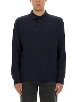 MAISON MARGIELA Wool Polo - Blue