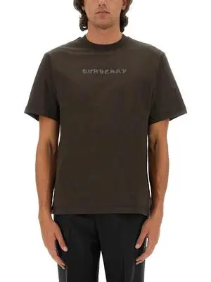 Burberry T Shirt With Logo - Multicolour