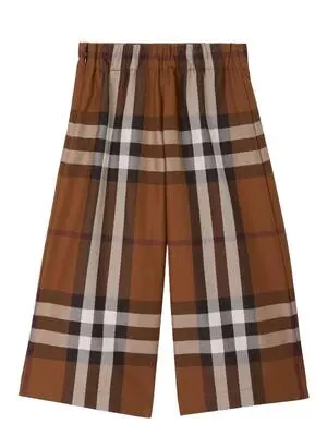 Burberry Checkered Cotton Pants - Multicolour